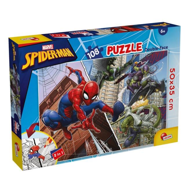 Lisciani Puzzle Marvel Spiderman 2u1 složi i oboji - 108 delova