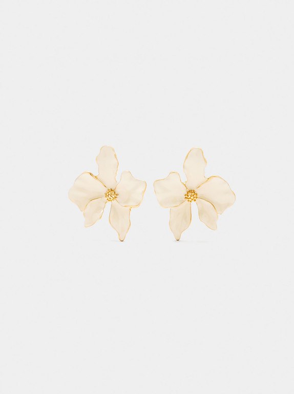 FLOWER EARRINGS WITH ENAMEL