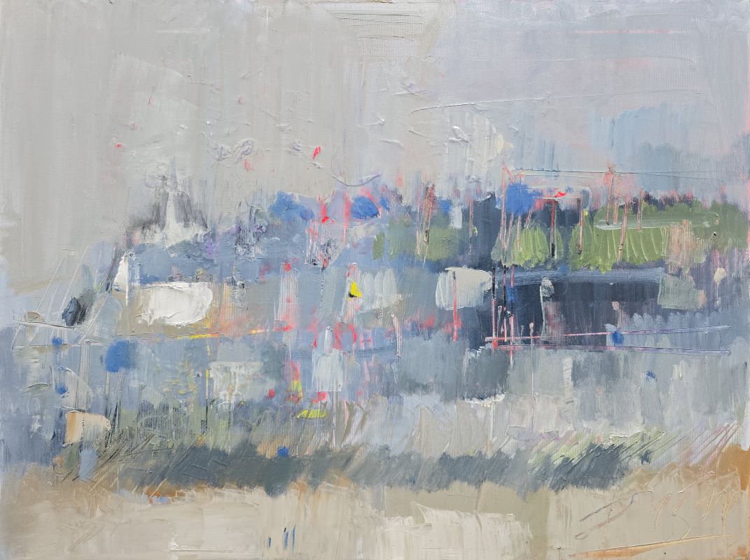 Beograd na reci 2, Dušan Mikonjić, ulje na platnu, bez 60×80 cm, sertifikat, 47200 dinara