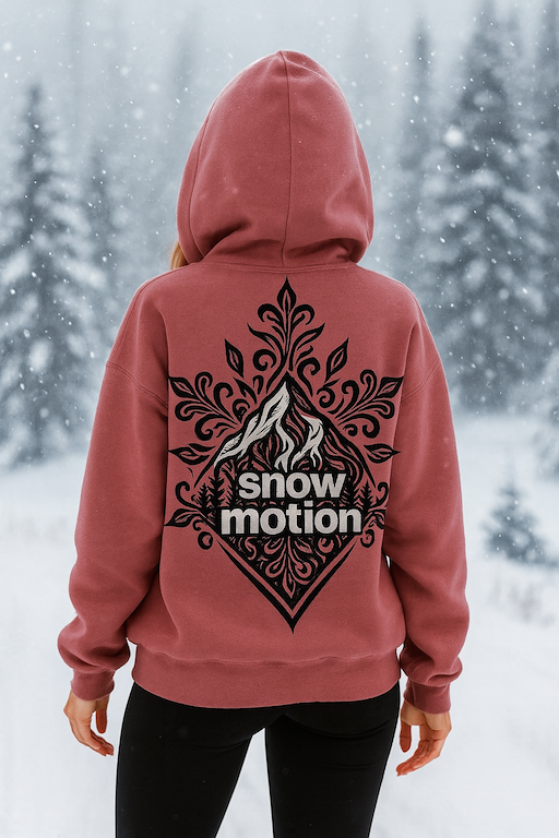 Snowemotion Snowemotion roze pamučni duks sa kapuljačom unisex