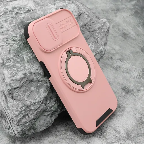 Futrola - maska DEFENDER CAMSHIELD za iPhone 15 (6.1) roze (MS)