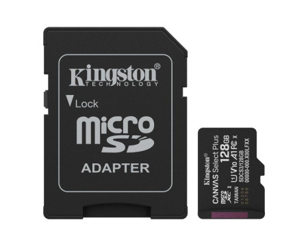 KINGSTON Memorijska kartica U1 V10 SDXC 128GB Canvas Select Plus G3 150R SDCS3128GB + adapter