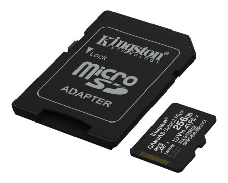 KINGSTON Memorijska kartica U1 V10 SDXC 256GB Canvas Select Plus G3 150R SDCS3256GB + adapter