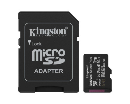 KINGSTON Memorijska kartica U1 V10 SDXC 1TB Canvas Select Plus G3 150R SDCS31TB + adapter