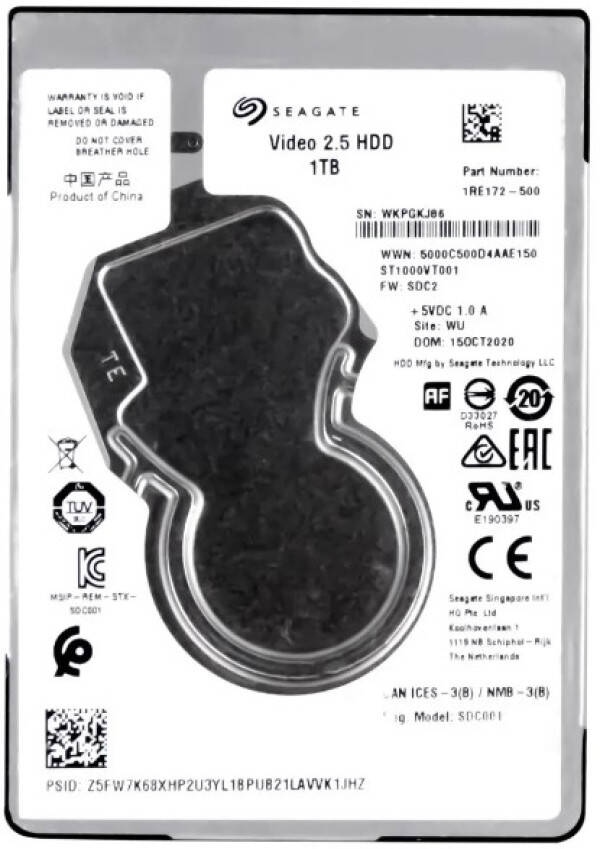 HDD 2.5 * 1TB ST1000VT001 SEAGATE 5400RPM 128MB SATA3