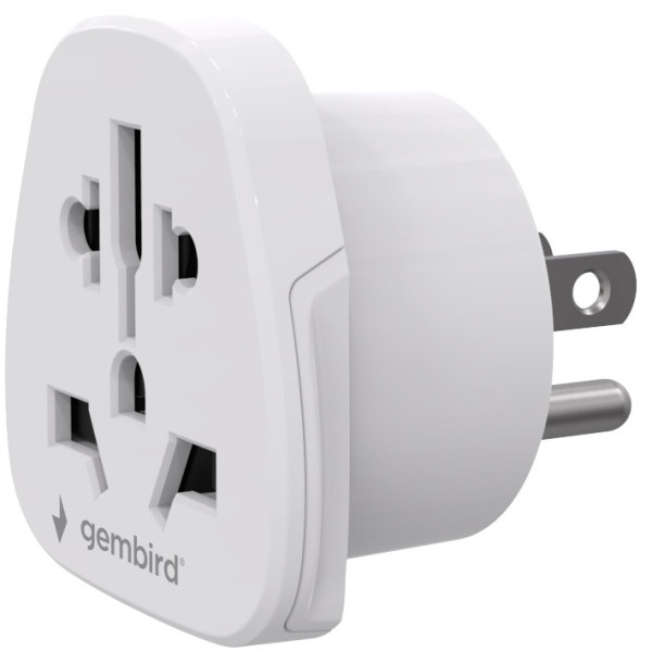 Travel adapter A-AC-USMINTF Gembird US suko 10A