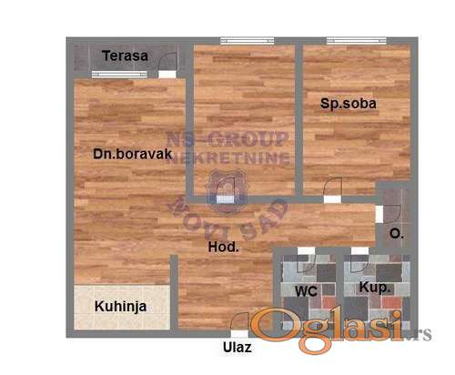 Trosoban 63m2 Bulevar patrijarha Pavla