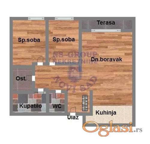 Trosoban, 65m2 Somborski Bulevar