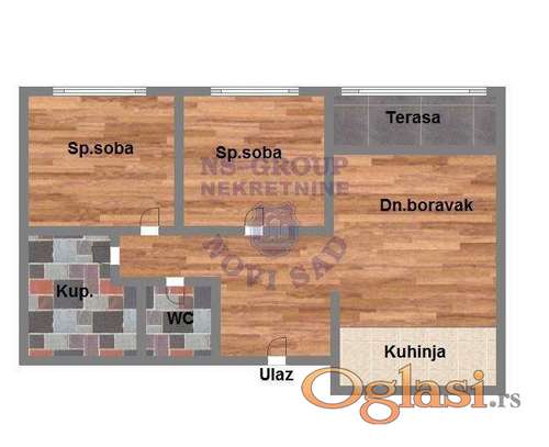 Trosoban 60m2 Bulevar patrijarha Pavla