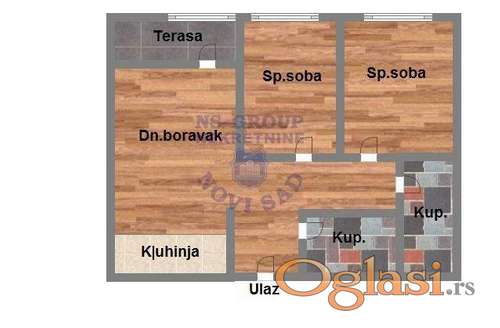 Trosoban 64m2 Bulevar patrijarha Pavla