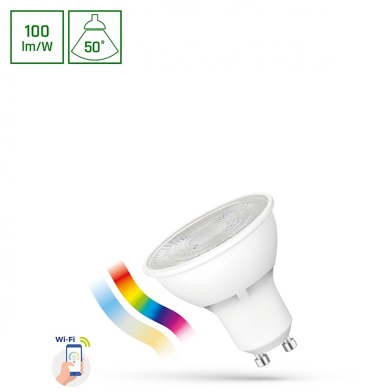 Smart led sijalica 4.5W GU10 CCT RGB DIM WI-FI
