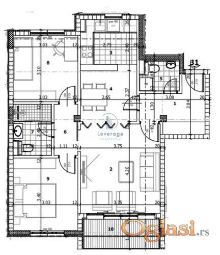 Lion, lux novogradnja, 68.38 m2, cena + pdv