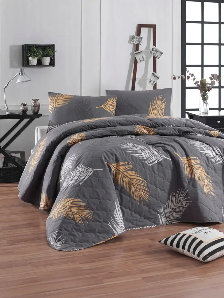 L'essentiel Maison Set Prekrivač i jastučnica Olivia, 225x240 cm, Sivi