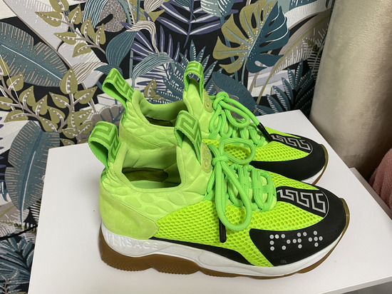 VERSACE Chain Reaction Women’s Sneakers Neon Green