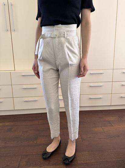 Mango lanene pantalone visokog struka (Nove)