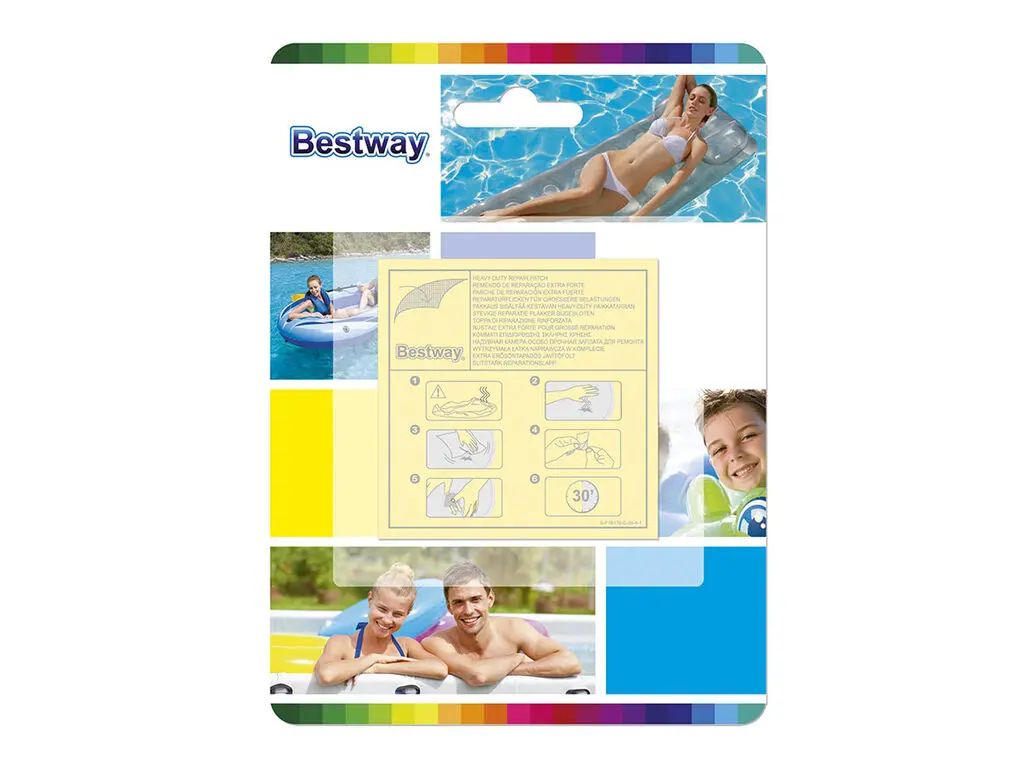 Bestway Set za krpljenje bazena, 6.5x6.5 cm