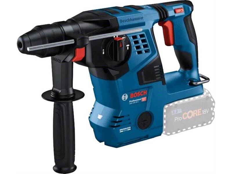 BOSCH GBH 18V-28 C PROFESSIONAL AKUMULATORSKA HAMER BUŠILICA SA POMOĆNOM RUČICOM, 0611920000