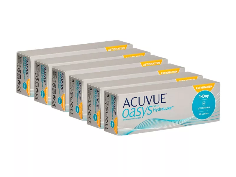 Acuvue Oasys 1-Day For Astigmatism With Hydraluxe (180 sočiva)