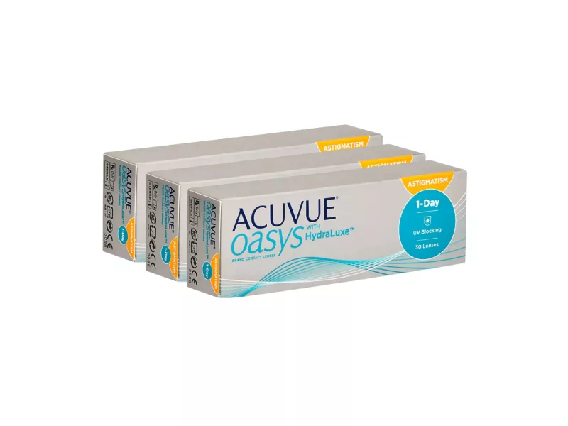 Acuvue Oasys 1-Day For Astigmatism With Hydraluxe (90 sočiva)
