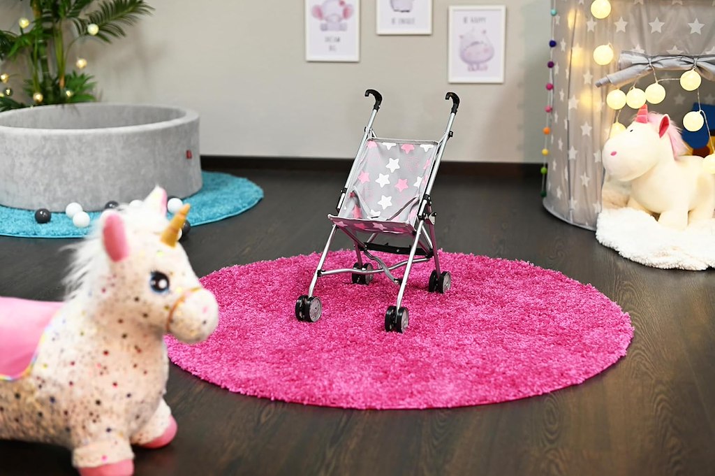 Kolica Sim – Star grey pink