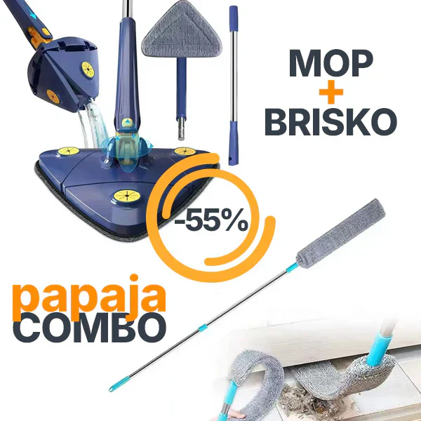 Savitljivi Brisko i Trouglasti mop PAPAJA COMBO