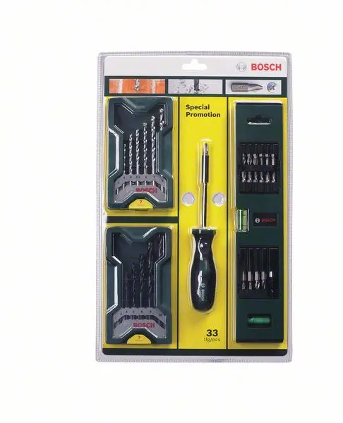 BOSCH Set burgija, libela, ručni odvrtač Mini-X-Line 2607017200