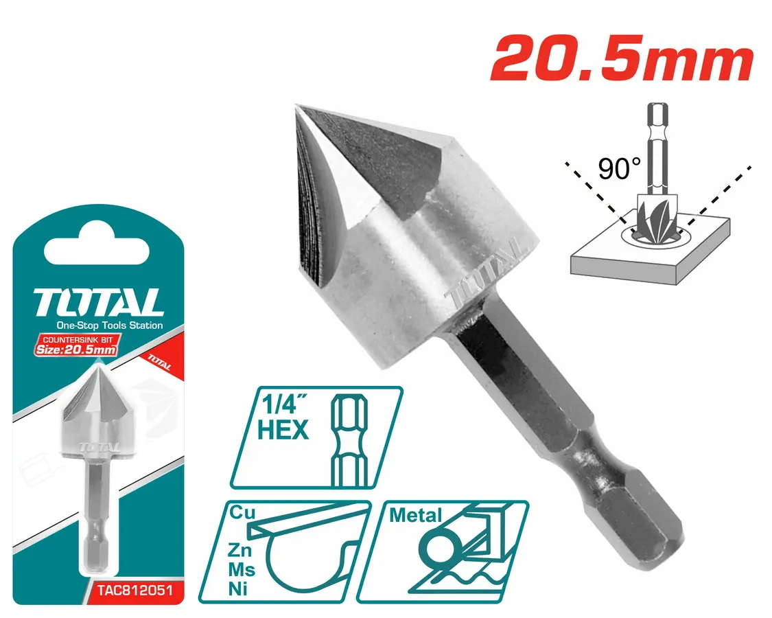 Total Upuštač za metal TAC812051, 20.5mm