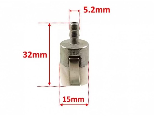Filter goriva trimera i testere 5,2mm metalni