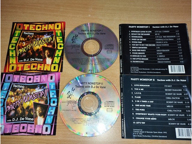 Techno Party I+II with DJ De Vane 2CD set