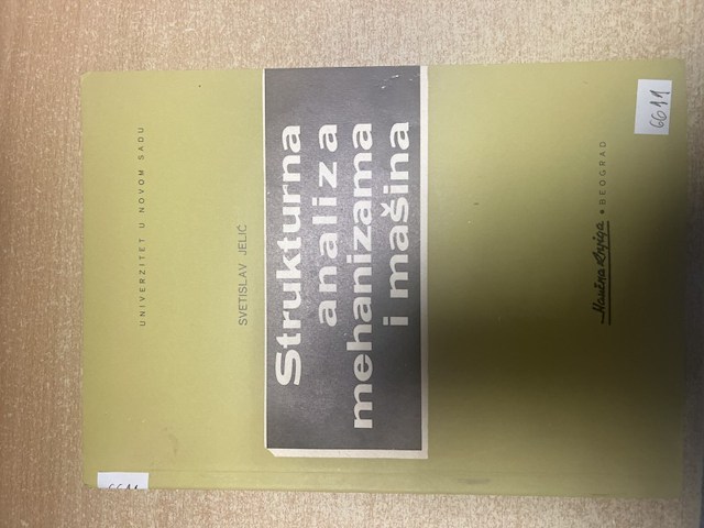 strukturalna analiza mehanizama i masina jelic svetisla
