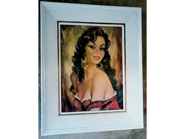 Vintage slika 55 cm x 44 cm.✰