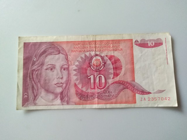 10 dinara 1990.  zamenska
