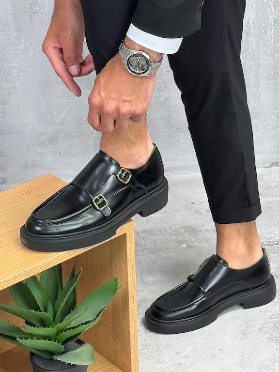 Elegantne muške cipele od prave kože Monk Strap TER1575