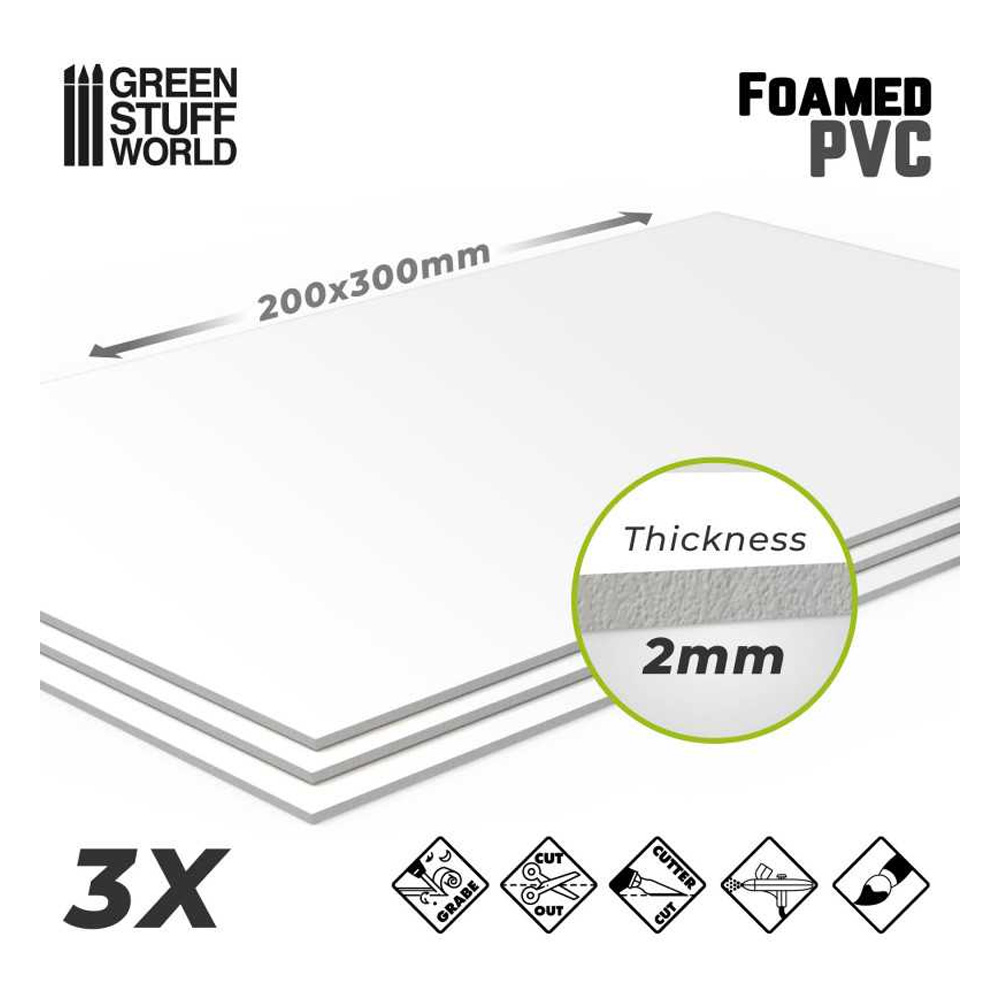 Foamed PVC 2mm - 200x300mm