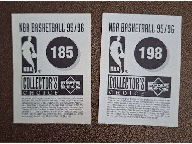 Žive sličice NBA Basketball 95/96 Upper Deck
