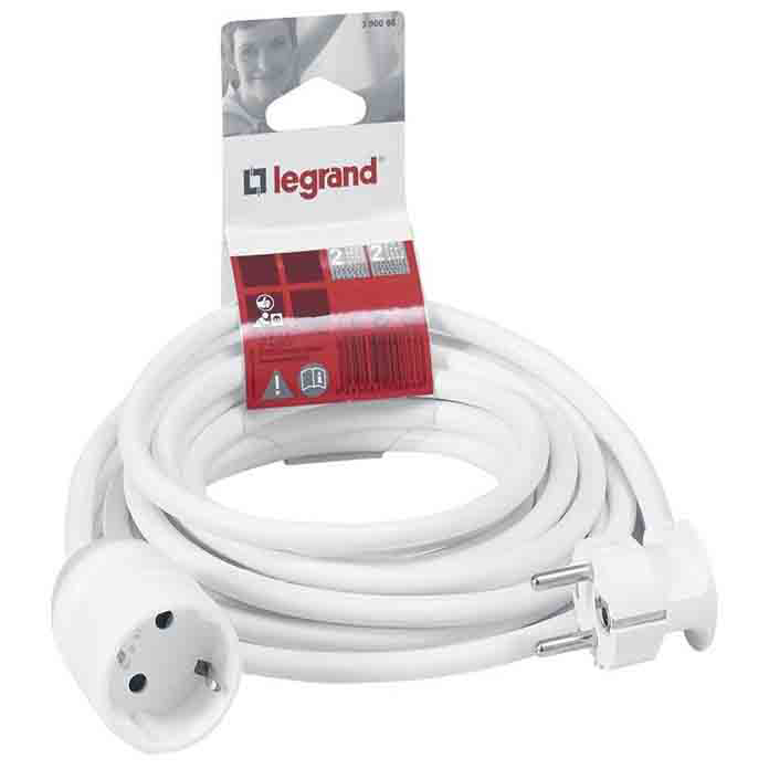 Produžni kabl 2P+E 10 m beli Legrand (sa zaštitom za decu)