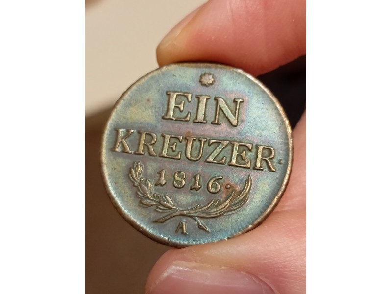EIN kreuzer 1816g. A AU odlicna