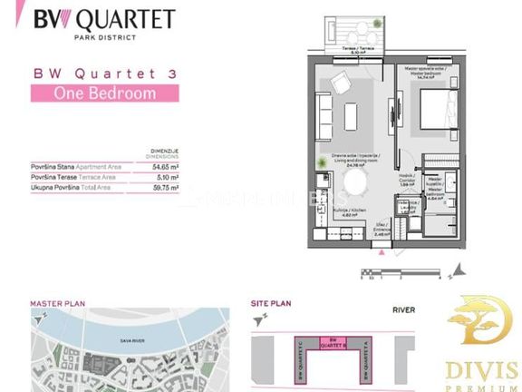 Na prodaju dvosoban stan, BW Quartet 3, 60m2