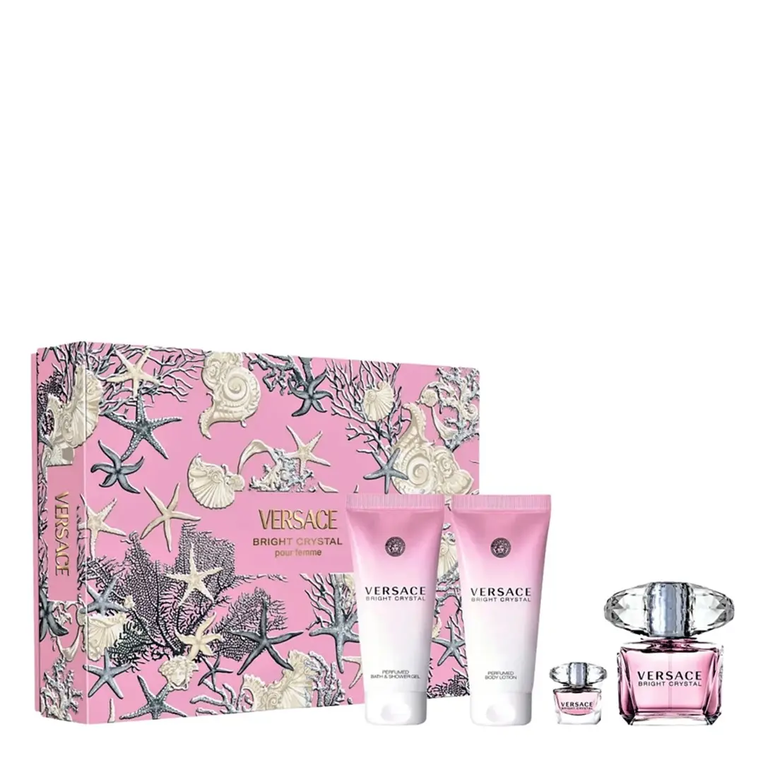 Versace Ženski poklon set Bright Crystal EDT 90 ml+gel za tuširanje 100 ml+losion za telo 100 ml+mini 5 ml