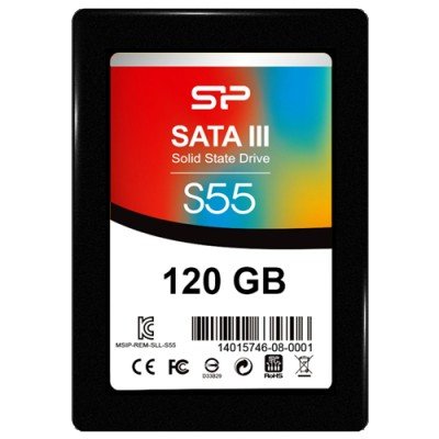 Silicon Power 120GB Slim S55, 7mm slim, SATA III 6Gbps, TRIM, ATTO Read 550MB/s, Write 420MB/s | SP120GBSS3S55S25