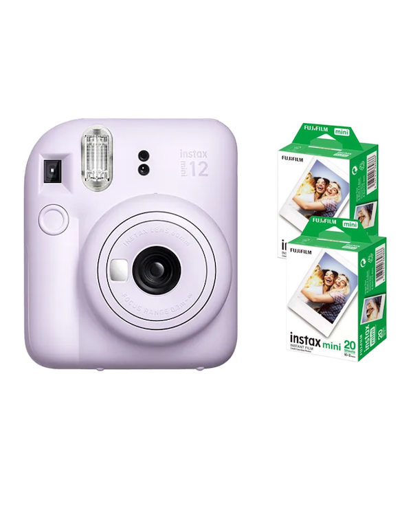 FujiFilm Fotoaparat Instax Mini 12 + 2 filma Lilac Purple Bundle