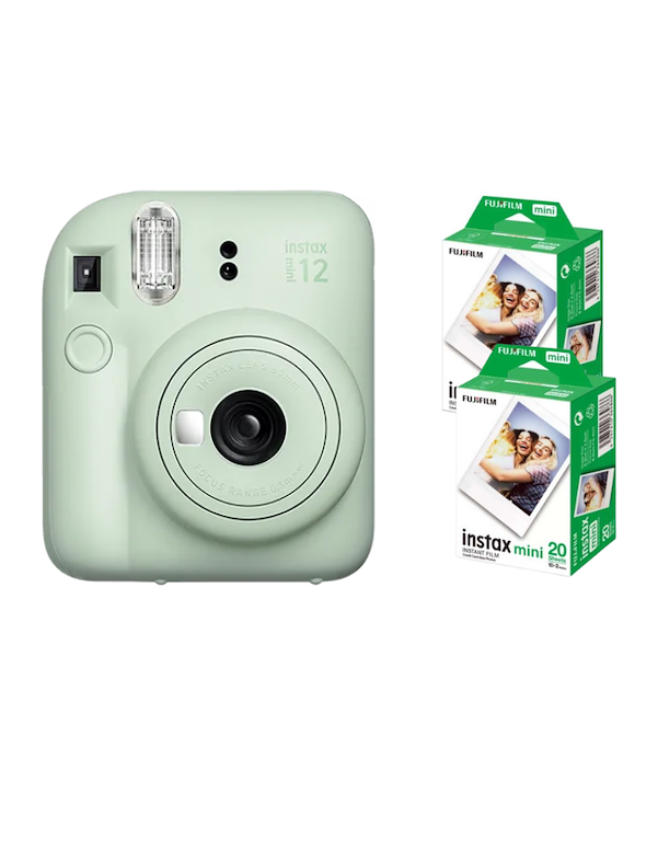 FujiFilm Fotoaparat Instax Mini 12 + 2 filma Mint Green Bundle