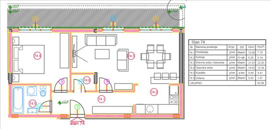 Stara Pazova, Stan, 2.5, 52m2