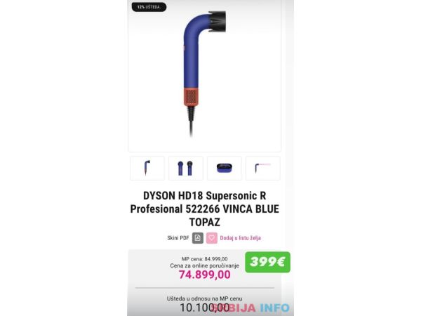 DYSON HD18 SUPERSONIC profesionalni fen za kosu
