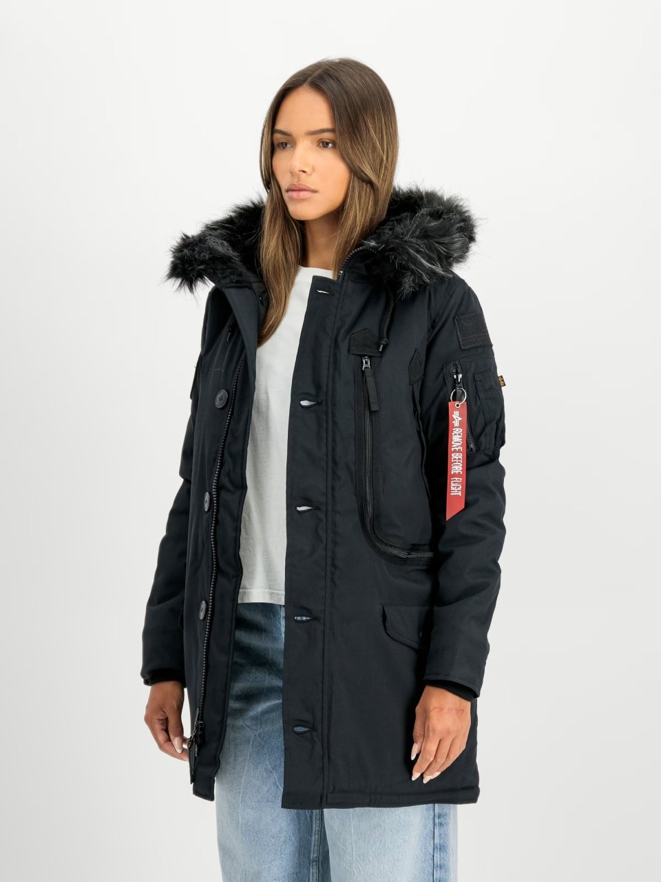 ALPHA INDUSTRIES W POLAR JAKNA BLACK