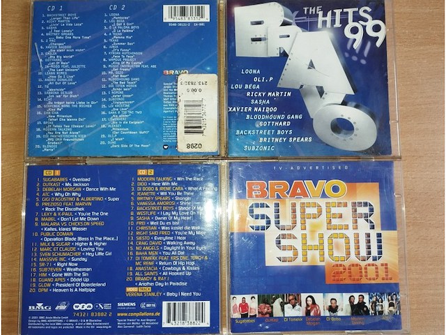 Bravo Hits`99+Super Show 2001 - Various Artists 2+2 CDs