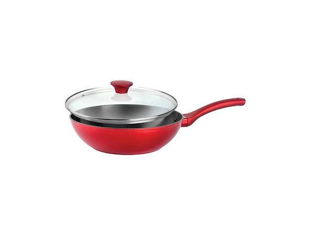 Wok tiganj sa staklenim poklopcem BR-937 28x8cm NOVO