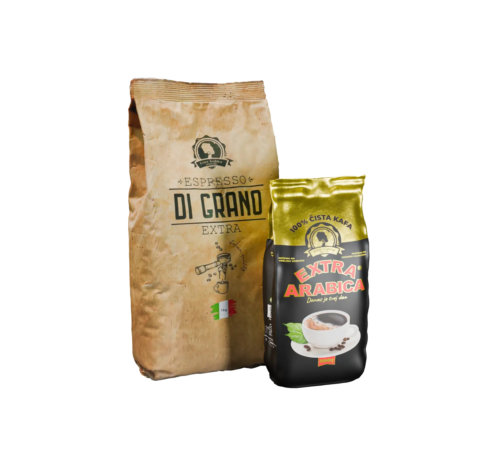Di Grano Kafa u zrnu Espresso Extra 1kg + Domaća kafa Extra Arabica 200g