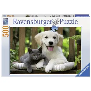 Ravensburger Ravensburger puzzle 500 delova - Najbolji prijatelji maca i kuca (14234)