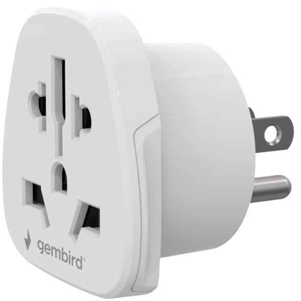 Travel adapter A-AC-USMINTF Gembird US suko 10A